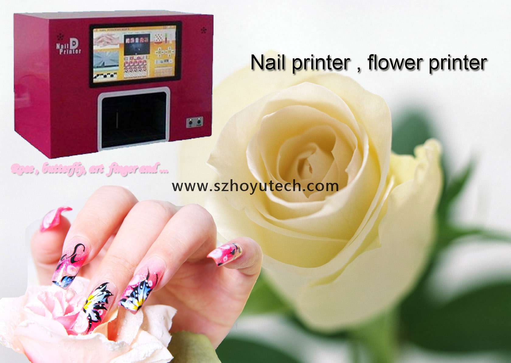 Digital nail art printer/ printer for nail/ printer for flowers - 华宇科技
